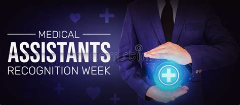 Medical Assistant Recognition Week Wallpaper With Shapes And Typography