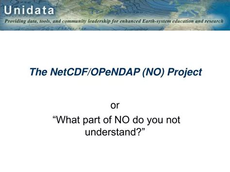 PPT The NetCDF OPeNDAP NO Project PowerPoint Presentation Free Download ID 6137399
