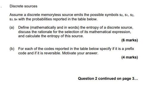 solved discrete sources assume a discrete memoryless source