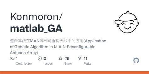 GitHub Konmoron matlab GA 遗传算法在MN阵列可重构天线中的应用 Application of Genetic Algorithm in M N
