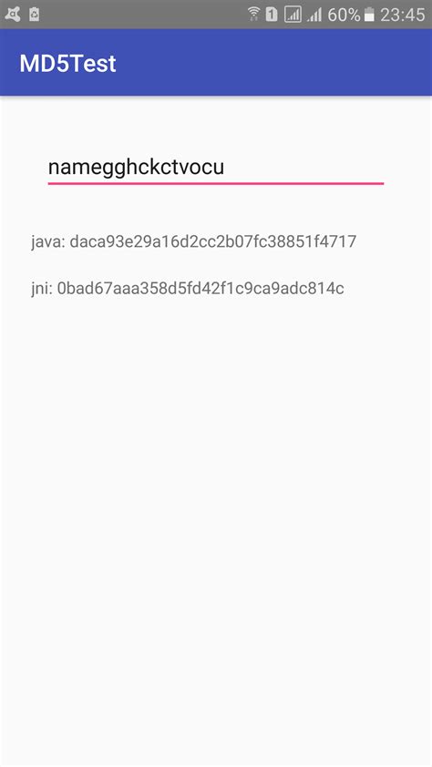 Android Returning Wrong Md5 Hash In Jni Stack Overflow
