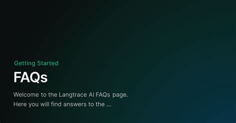 Faqs Langtrace Ai Docs