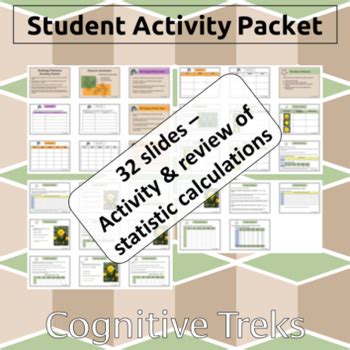 Mean Median Mode Range Patterns Statistical Data Science Skill Activities