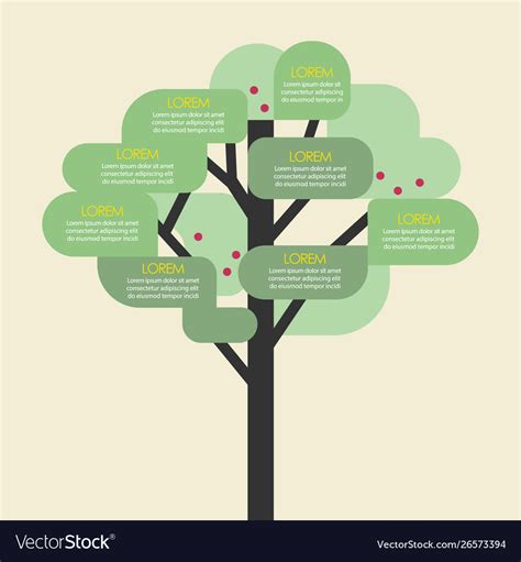 Tree Infographic Template Royalty Free Vector Image