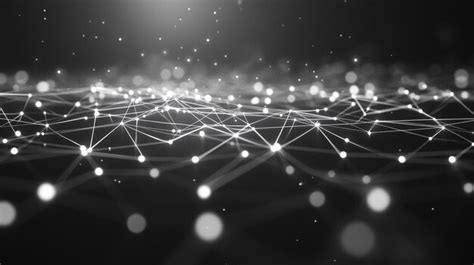 Technology Concept Abstract And Futuristic Dots And Lines Connected Together Premium AI