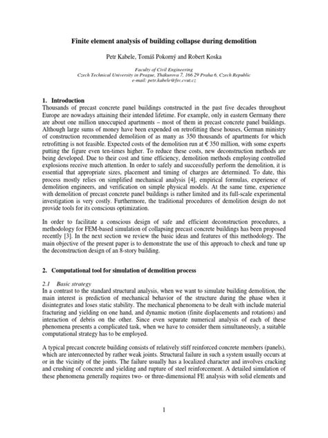 Pdf Finite Element Analysis Of Building Collapse During Demolition Dokumen Tips