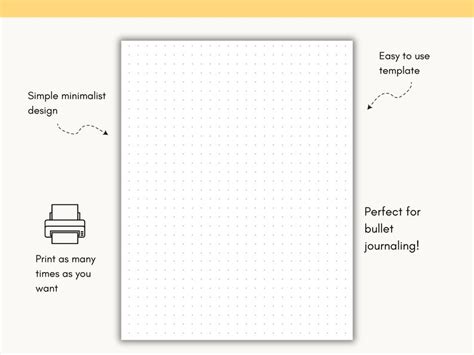 Printable Dot Grid Pages For Bullet Journal Dot Grid Paper Dotted