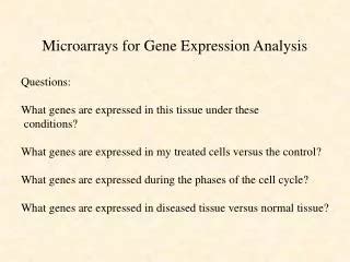 PPT Gene Expression Analysis Using Microarrays PowerPoint Presentation ID