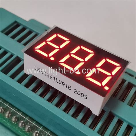 Triple Digit 036 Common Cathode Ultra Bright Red 7 Segment Led