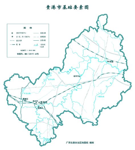 广西贵港市地形图贵港市城区贵港市大山谷图库
