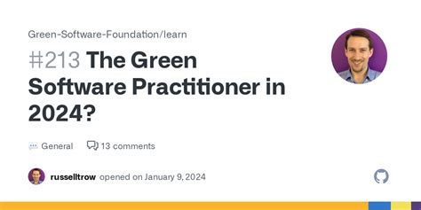 The Green Software Practitioner In 2024 · Green Software Foundation Learn · Discussion 213