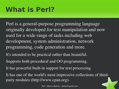 Perl Introduction Odp Programming Languages Computing