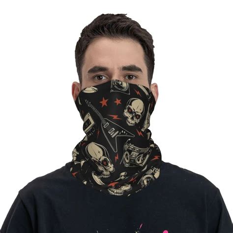 레트로 중금속 반다나 목 커버 프린트 락 롤 음악 랩 스카프 다기능 헤드밴드 사이클링 남녀 성인 세탁 가능 Aliexpress
