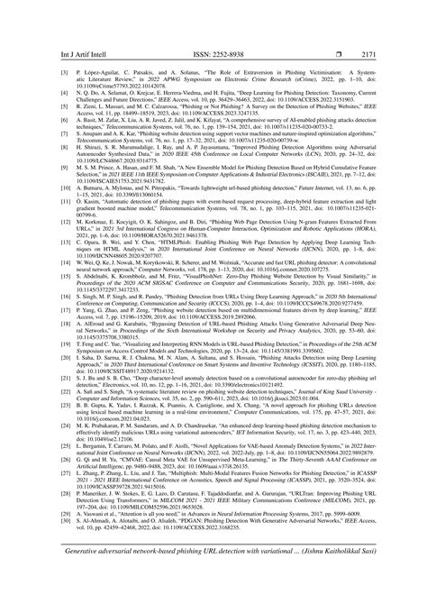 Generative Adversarial Network Based Phishing Url Detection With Variational Autoencoder And