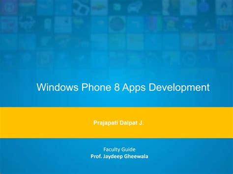 Windows Phone 8 App Development Pptx