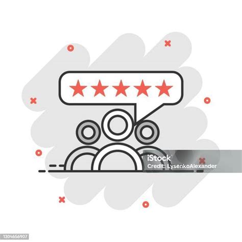 벡터 만화 고객 리뷰 만화 스타일의 사용자 피드백 아이콘 등급 기호 일러스트 그림 그림 스타 등급 비즈니스 스플래시 효과 개념 0명에 대한 스톡 벡터 아트 및 기타 이미지