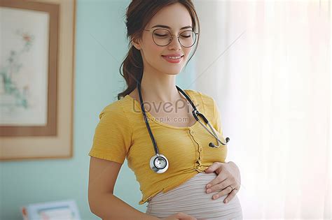 안경을 쓴 임산부 사진 무료 다운로드 Lovepik