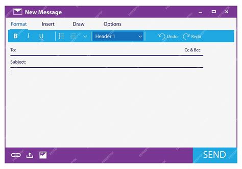 Premium Vector Interface Of Email Message Blank Template Window Isolated On White 3d Illustration