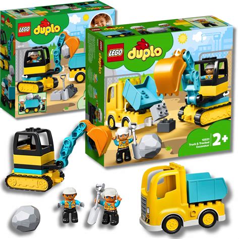 Lego Klocki Duplo Auto CiĘŻarÓwka Wywrotka Koparka Zestaw 10931 Duże 2 5702016618204 • Cena