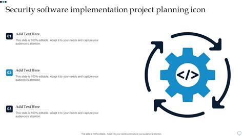 Security Software Implementation Project Planning Icon Ppt Powerpoint