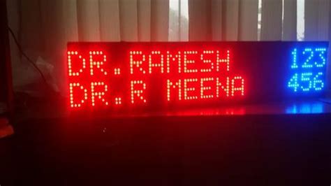 Wall Mounted Red Token Number Display System For Hospitals Shape