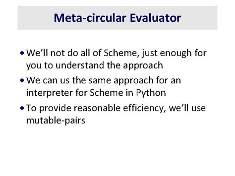 Scheme In Scheme 1 Why Implement Scheme In