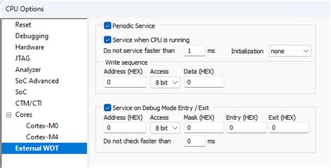 Architecture Specific Notes Arm Cortex Dialog Reference External Wdt
