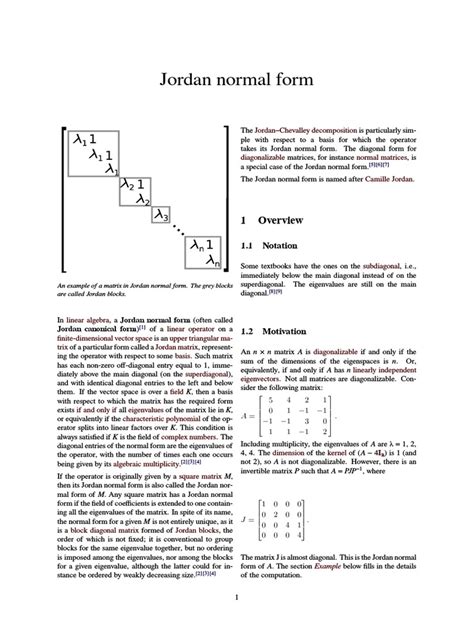 Jordan Normal Form Eigenvalues And Eigenvectors Functional Analysis
