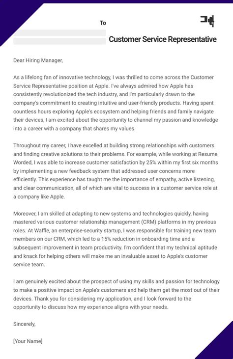 Cover Letter Sample Customer Service Representative Customer Service
