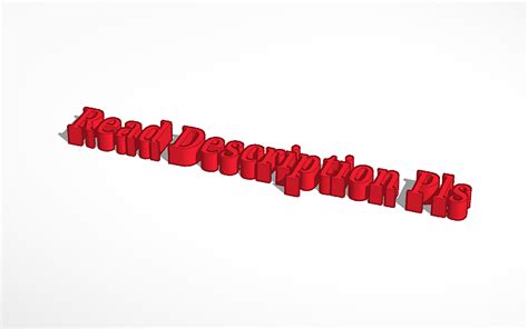 3d Design Important Message Tinkercad