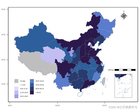 Rggplot绘制中国地图南海诸岛小地图带小地图版本的中国省级地图 Csdn博客