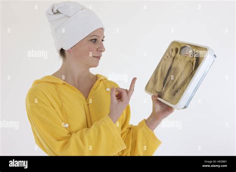Woman Holding A Weigh Scale Weighing Scale Stock Photo Alamy