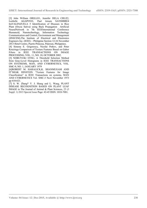 Extraction Of Texture Features By Using Gabor Filter In Wheat Crop Disease Detection Pdf