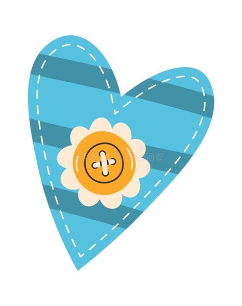 Patch Stitched Heart Stock Vector Illustration Of Valentine 275434722