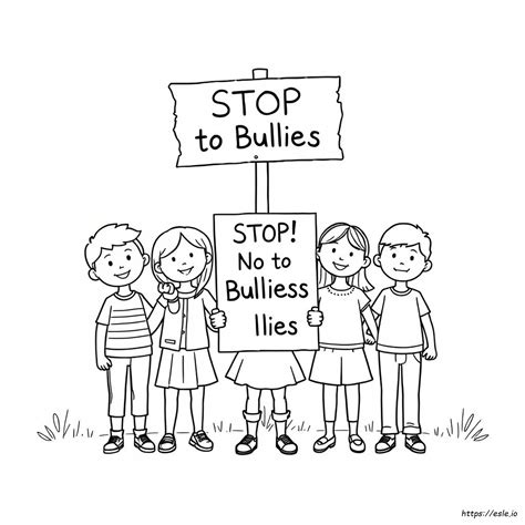 Anti Bullying Coloring Pages Printable