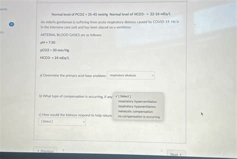 Normal Level Of PCO 2 35 45 MmHg Normal Level StudyX