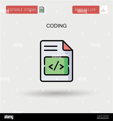Coding Simple Vector Icon Stock Vector Image And Art Alamy