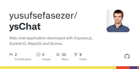 Github Yusufsefasezer Yschat Web Chat Application Developed With