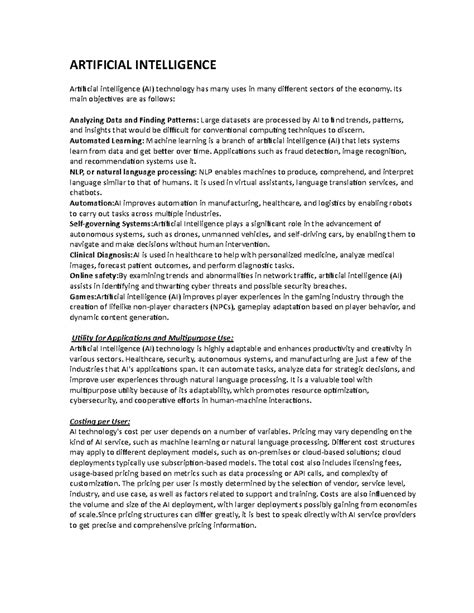 AI Summary Artificial Life Artificial Intelligence And Virtual Environments ARTIFICIAL