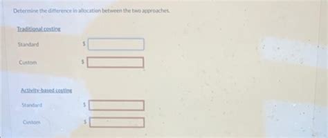 Solved Determine The Difference In Allocation Between The