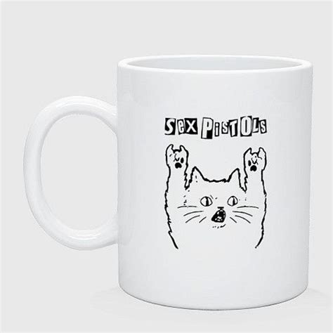 Кружка Hikomori Sex Pistols Rock Cat Керамическая кружка 335 мл