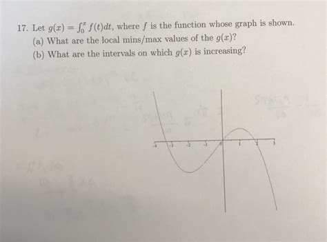 Solved Let G X Integral X 0 F T Dt Where F Is The