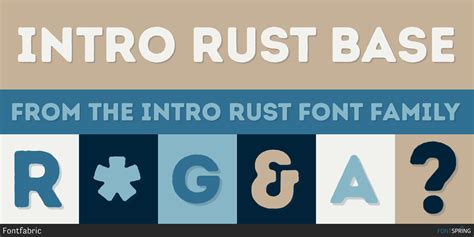 similar fonts to intro rust fontspring