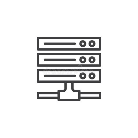 Computer Server Filled Outline Icon Stock Vector Illustration Of Center Single 107605064