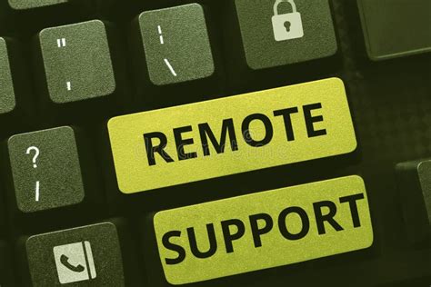 Conceptual Display Remote Support Word For Help End Users To Solve Computer Problems And Issues
