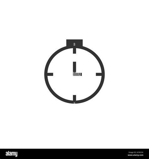Simple Timer Clock Watch Icon Stock Vector Illustration Isolated On White Background Stock