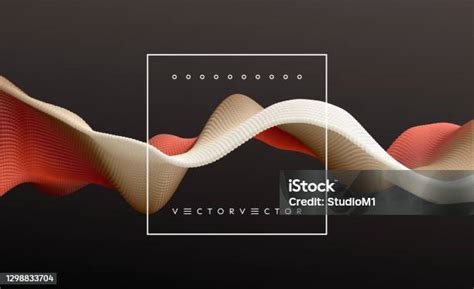 3d 물결 모양의 배경 동적 방출 입자가 있는 배열입니다 많은 구체에서 형성된 파도 추상 벡터 그림입니다 디자인 템플릿입니다 현대적인 패턴 0명에 대한 스톡 벡터 아트 및