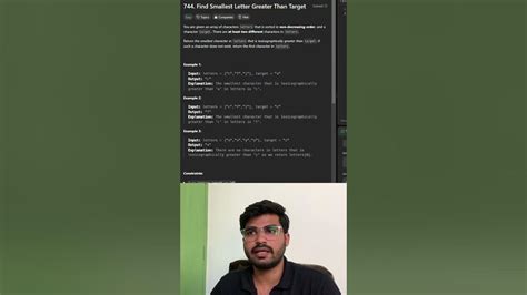 Find Smallest Letter Greater Than Target Leetcode 744 Tamil Python Karthi Stucks At Code