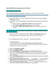 Understanding Linear Regression And Correlation For College Course Hero