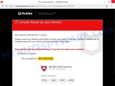 Mcafee Pop Up Scam Virus Removal Guide
